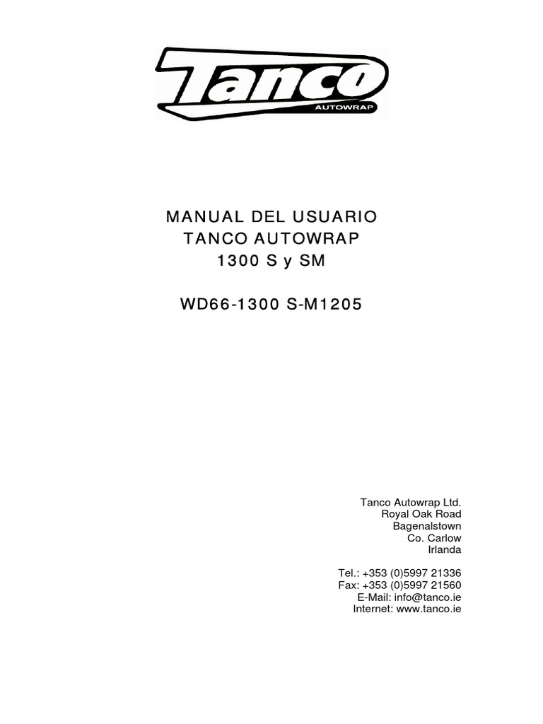 Tanco 1300-S-SM | PDF | Tractor