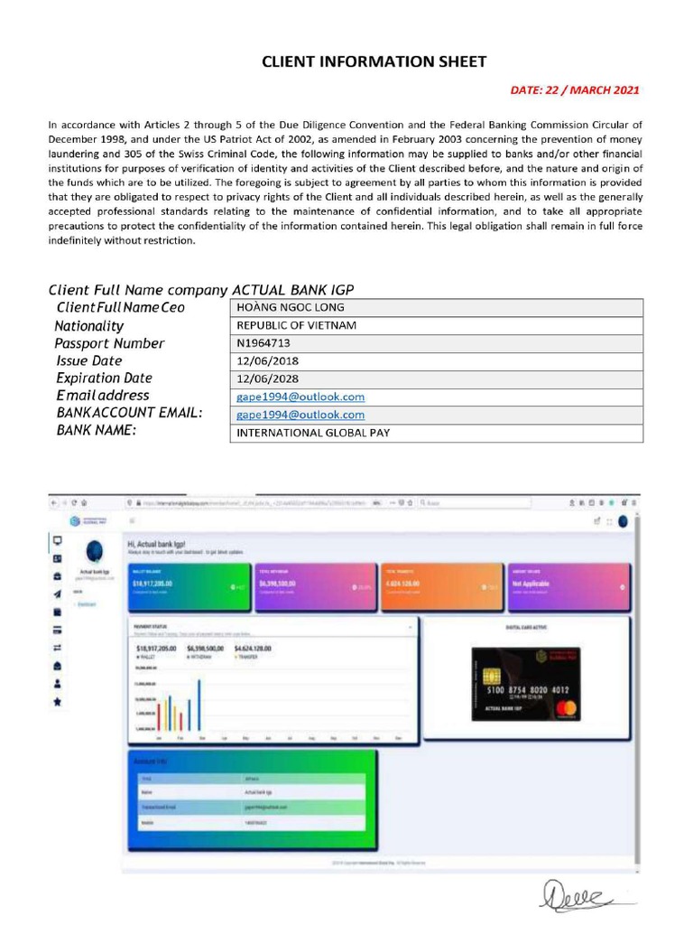 Cis - Company Actual Bank Igp | PDF