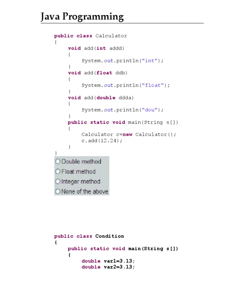 Dumps Java Programming | PDF | Computer Engineering | Computer Science