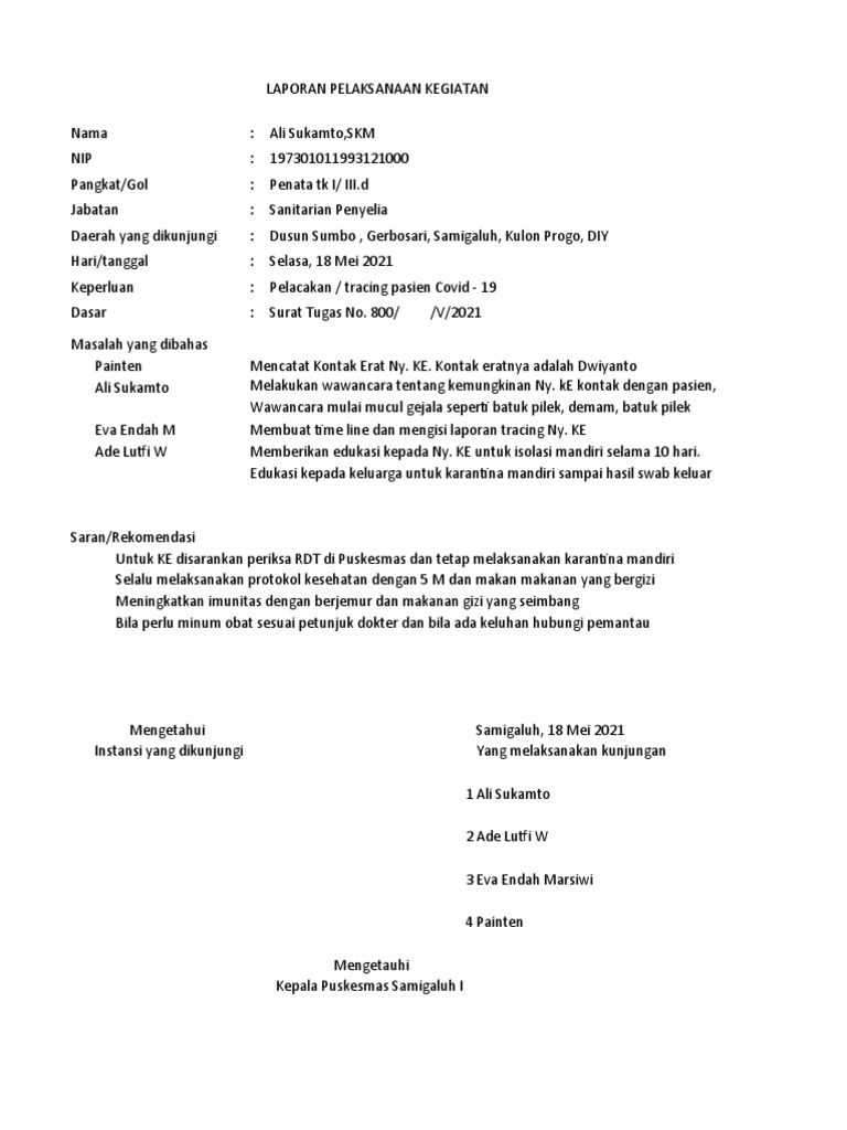 Contoh LPD Tracing 2 Nakes 1 Tracer | PDF
