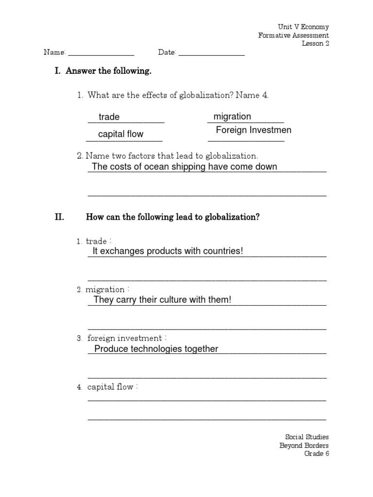Grade 6 Unit V Lesson 2 | PDF | Business | Finance & Money Management