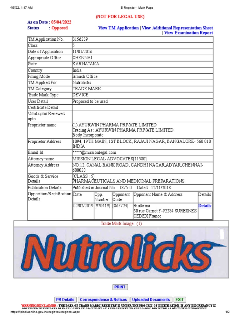 E-Register - Main Page | PDF