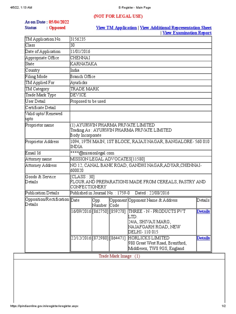 E-Register - Main Page | PDF