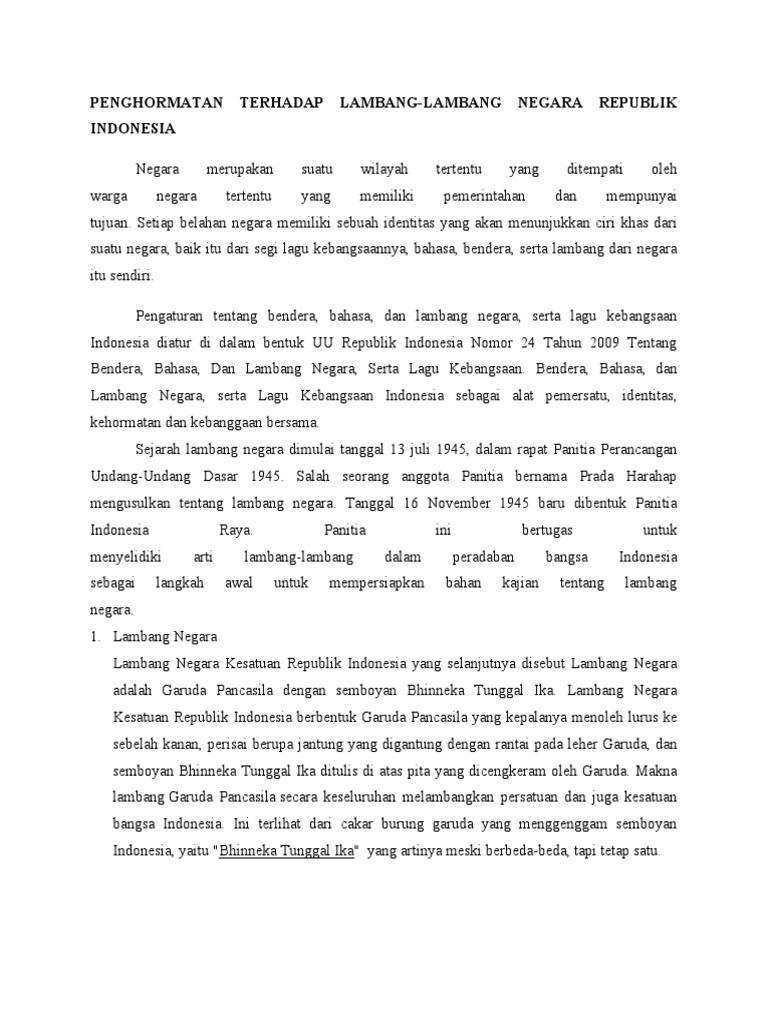 Penghormatan Terhadap Lambang | PDF