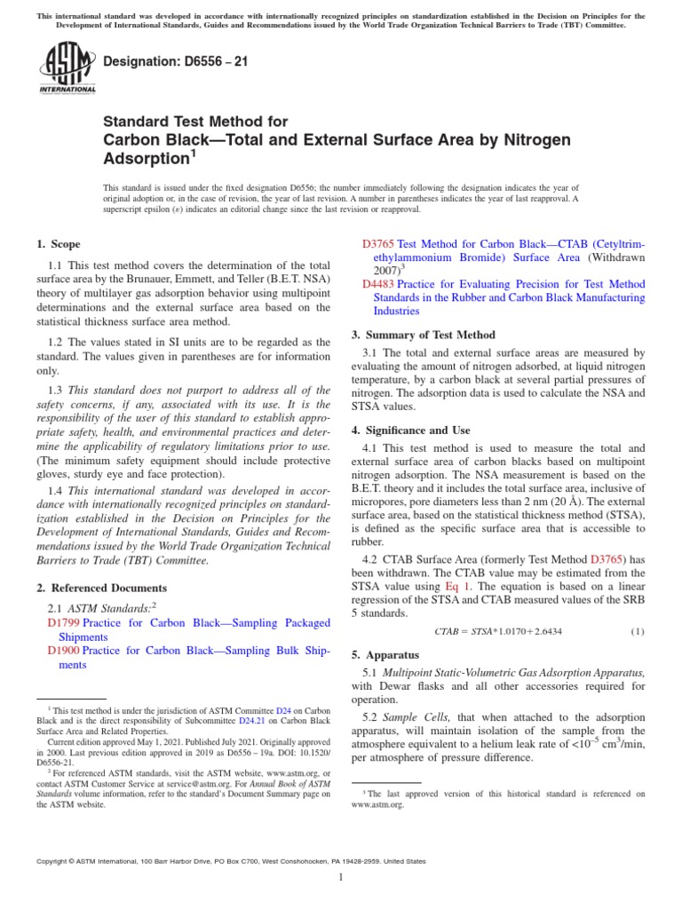 Astm D6556-21 | PDF