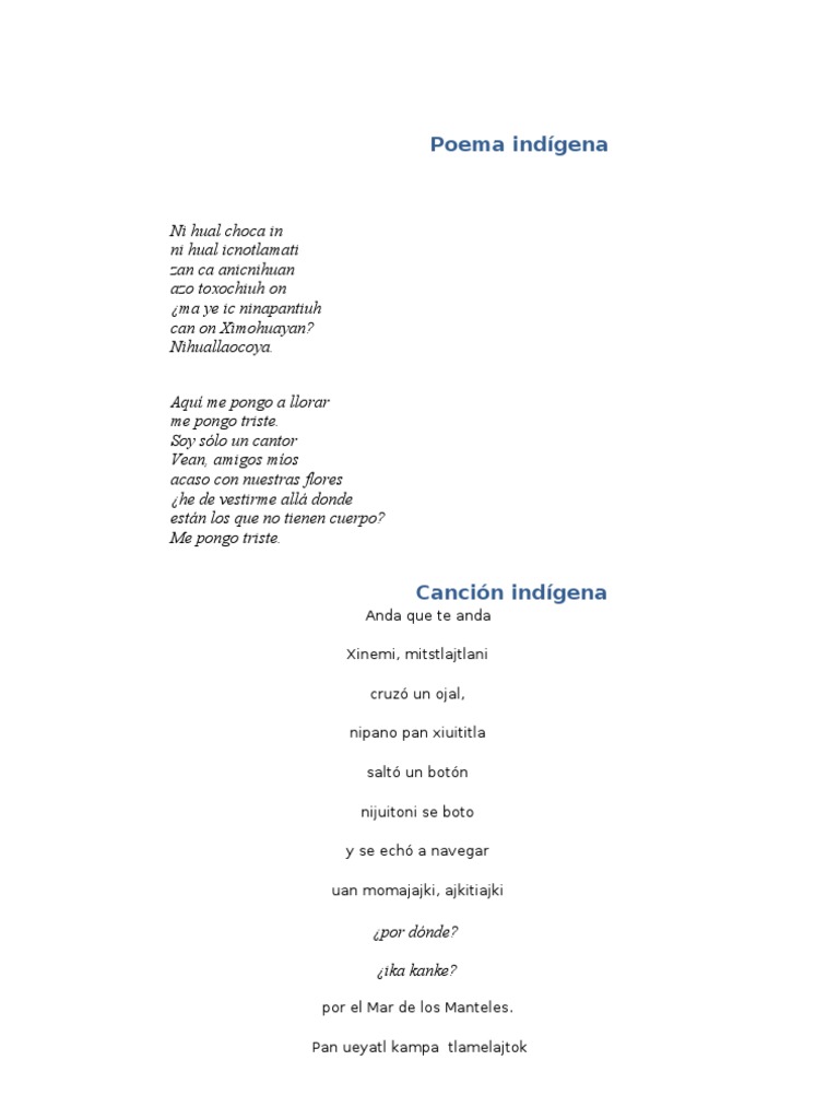 Poema Indígena | PDF