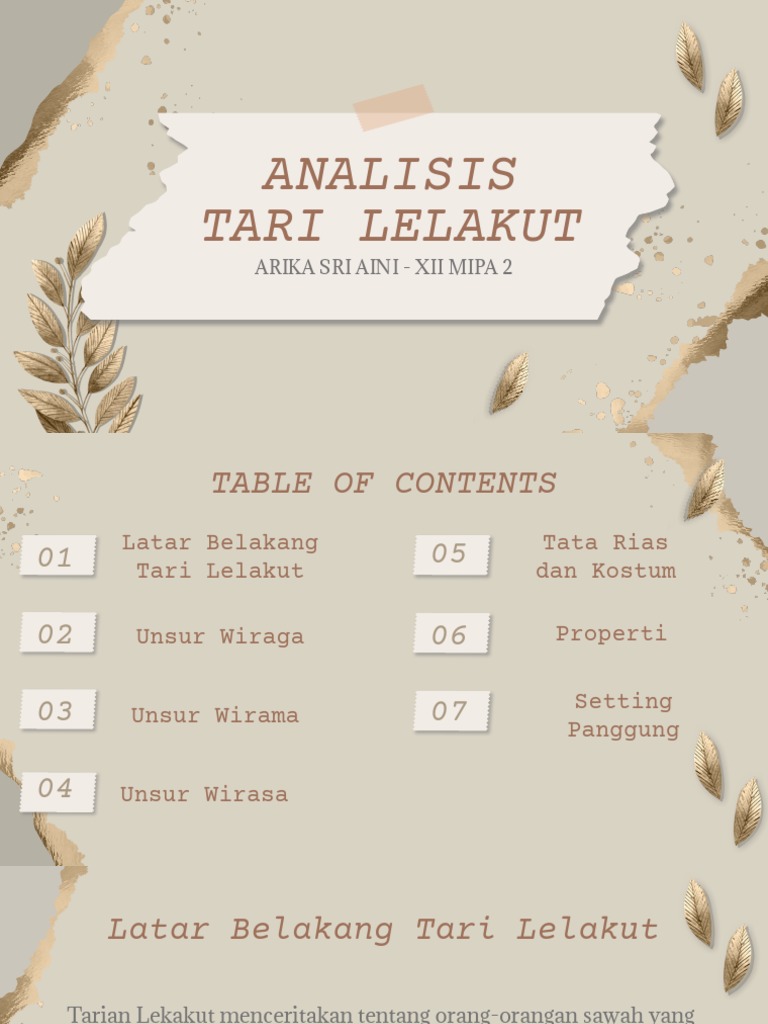 (SB) Analisis Tari Kontemporer Arika Sri Aini Xii Mipa 2 | PDF | Ilmu Sosial | Puisi