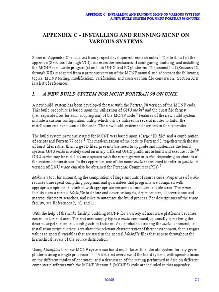 MCNP5 Install Guide | PDF