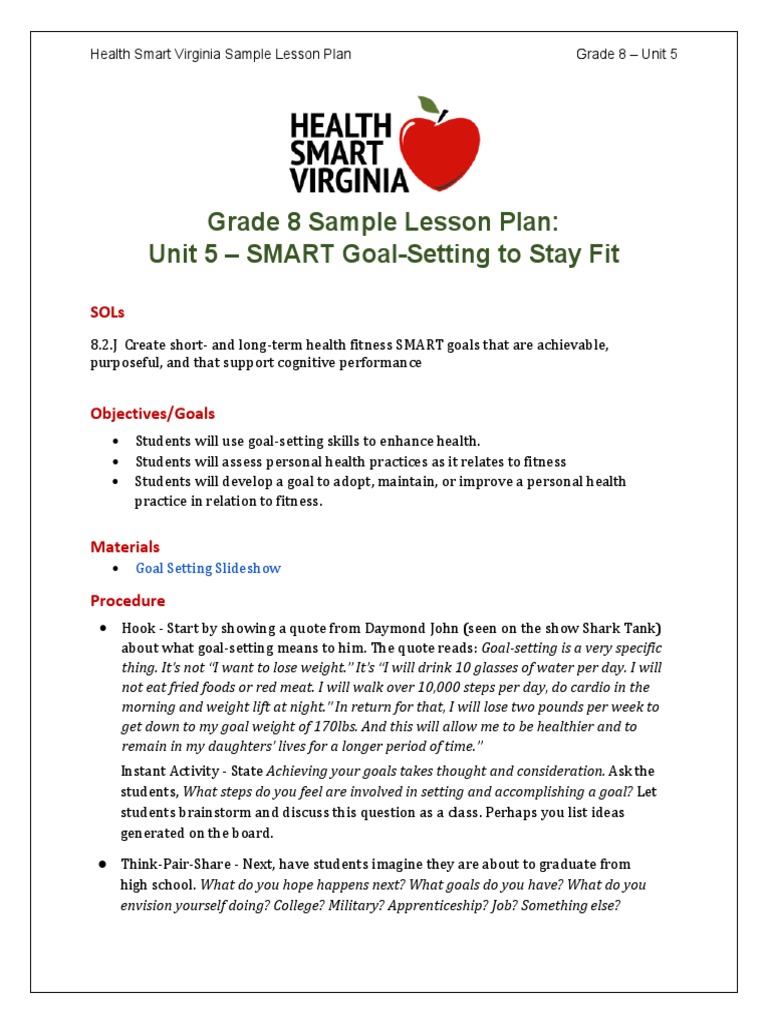 gr8 HP 5 Smart Goal Setting | PDF | Self-Improvement