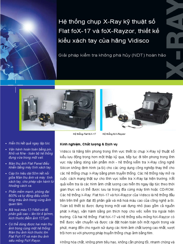 Hệ thống chụp x-ray kỹ thuật số - Vidisco FoX Rayzor- Liên hệ ...