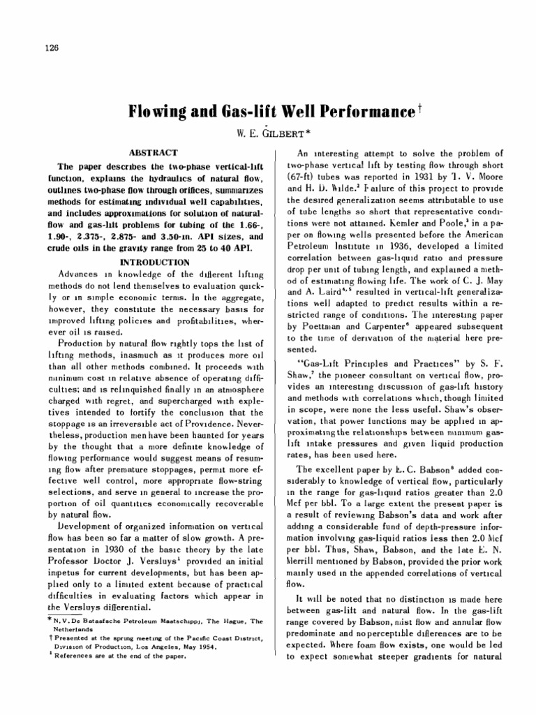 Flowing and Gas-Lift Well Performance: Orifices, Capabilities | PDF | Pressure | Fluid Dynamics