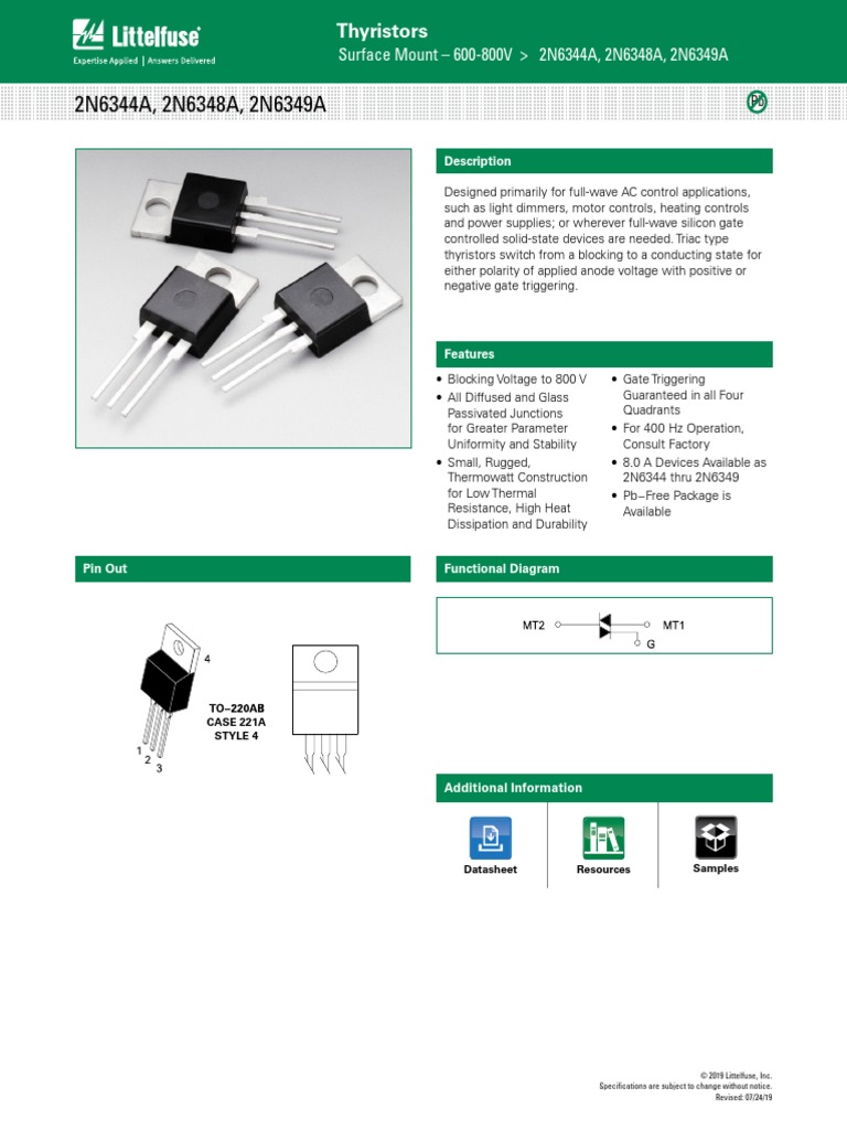 2N6344A Triac | PDF