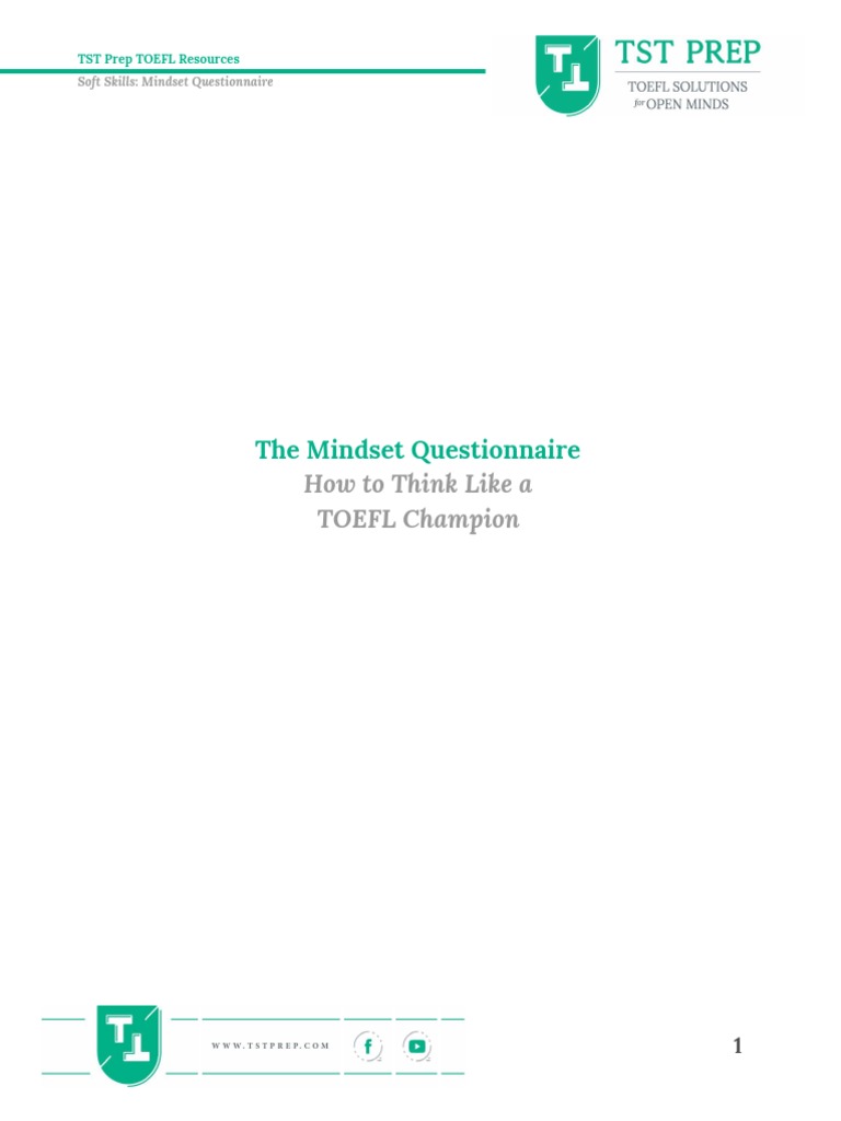 Mindset Questionnaire, TEC | PDF | Mindset | Test (Assessment)