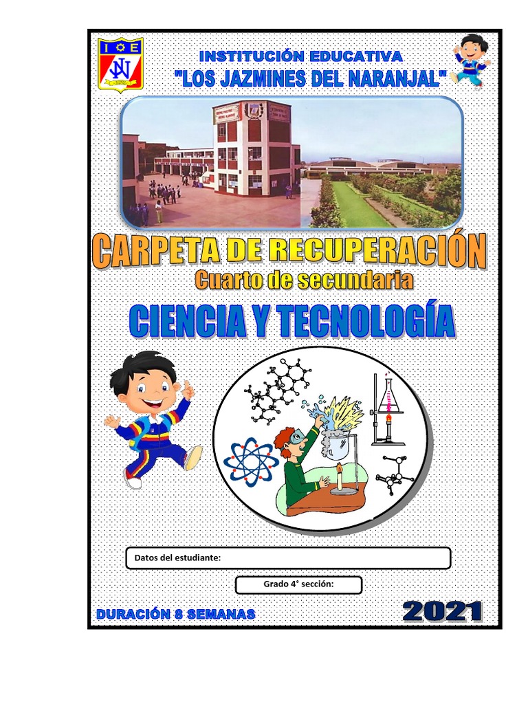 Carpeta de Recuperación de Cyt 2021 - 4° Grado | PDF