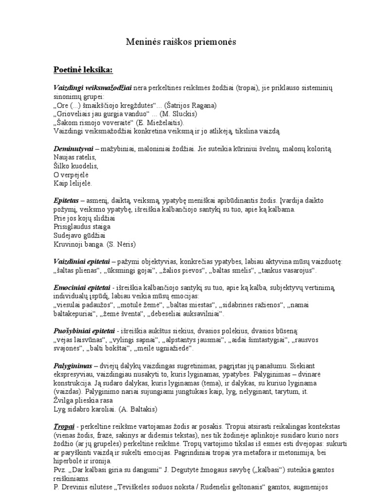 Menines Raiskos Priemones1 Su Paaiskinimais | PDF