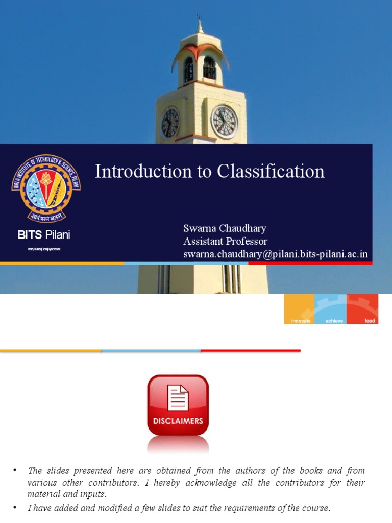 AIML Classification Session 1 - Introduction | PDF