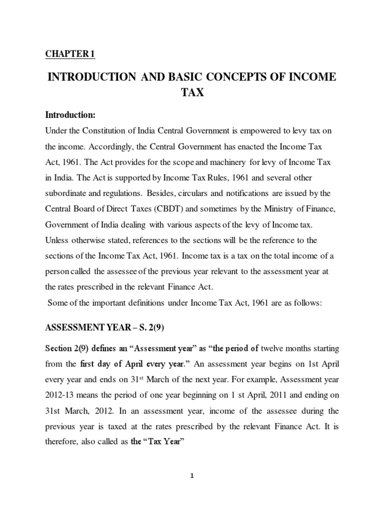 Basic Concepts of Taxation | PDF