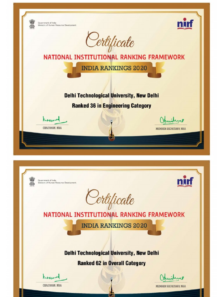 Nirf Ranking 2020 | PDF