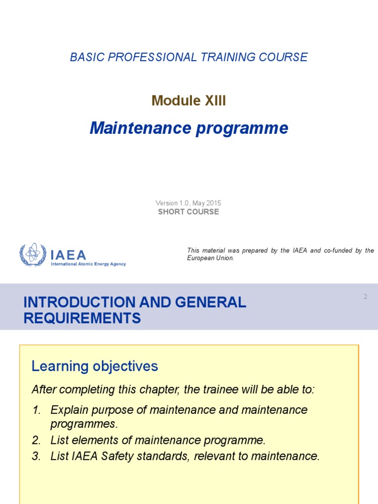 Module13 Maintenance Programme-SHORT COURSE | PDF | Reliability ...