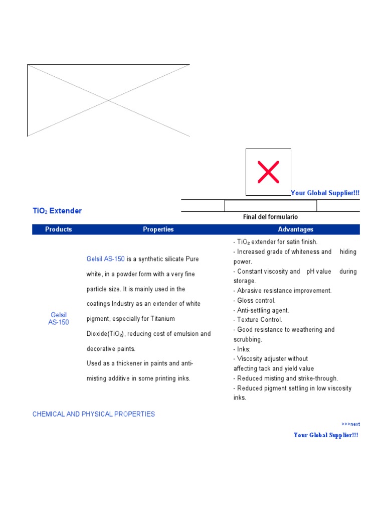 Tio Extender: Products Properties Advantages | Download Free PDF ...