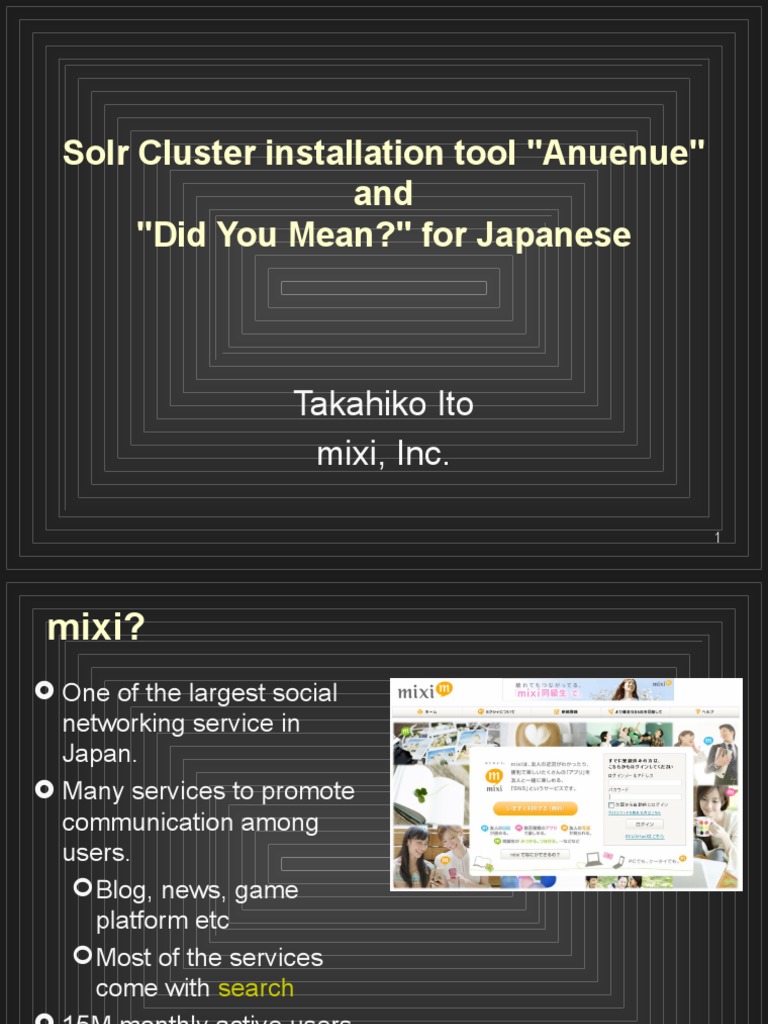 Solr Cluster Installation Tool "Anuenue" and "Did You Mean?" For ...