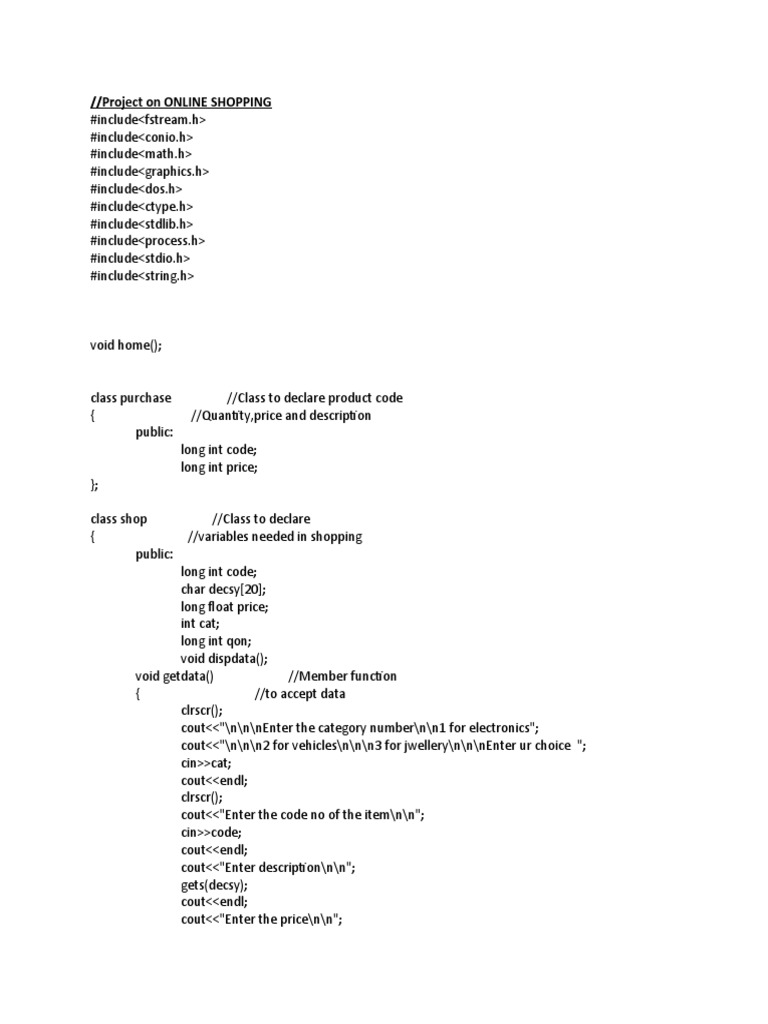 Project On Online Shopping | PDF | Computer Programming | Computer ...