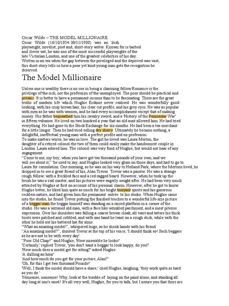 The Model Millioner | PDF