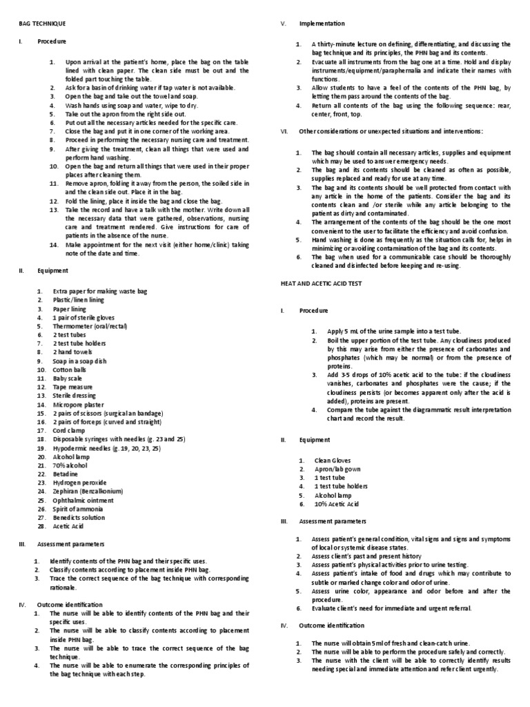Principles of Clean Bag Technique | PDF | Respiratory System | Breathing