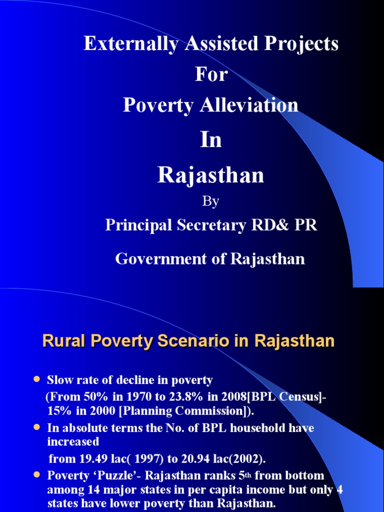Externally Assisted Projects For Poverty Alleviation: in Rajasthan ...