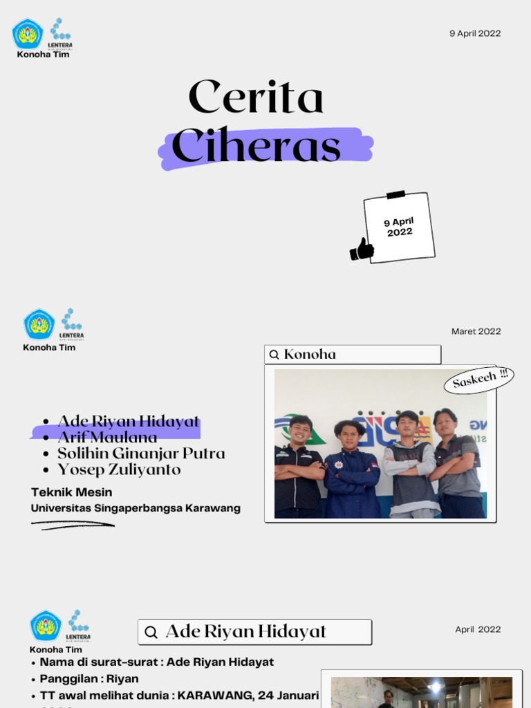 Profil Tim Konoha: Mahasiswa Teknik Mesin | PDF