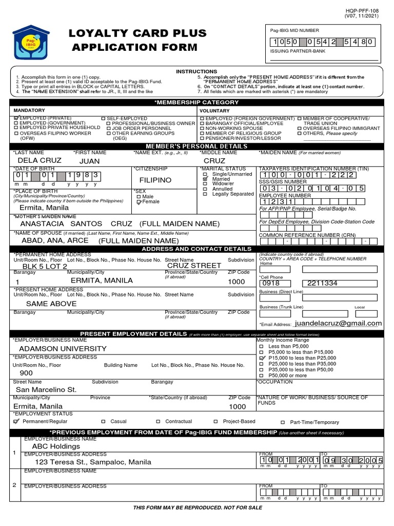 Loyalty Card Sample Format-Signed | PDF