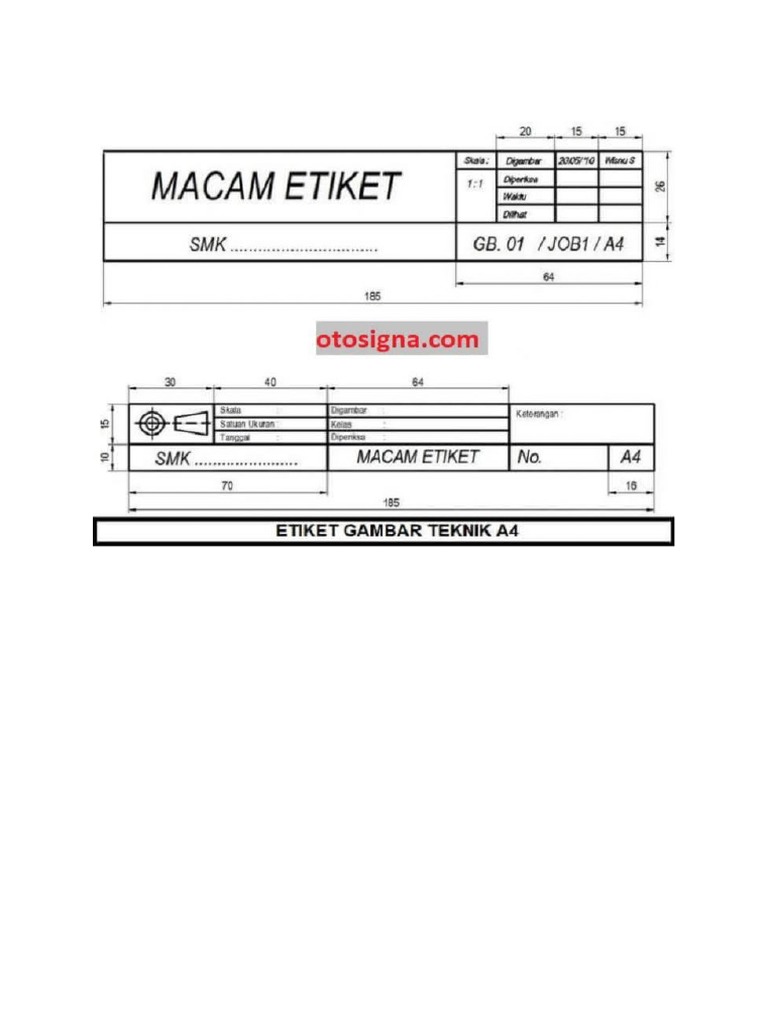 Contoh Etiket A4 | PDF