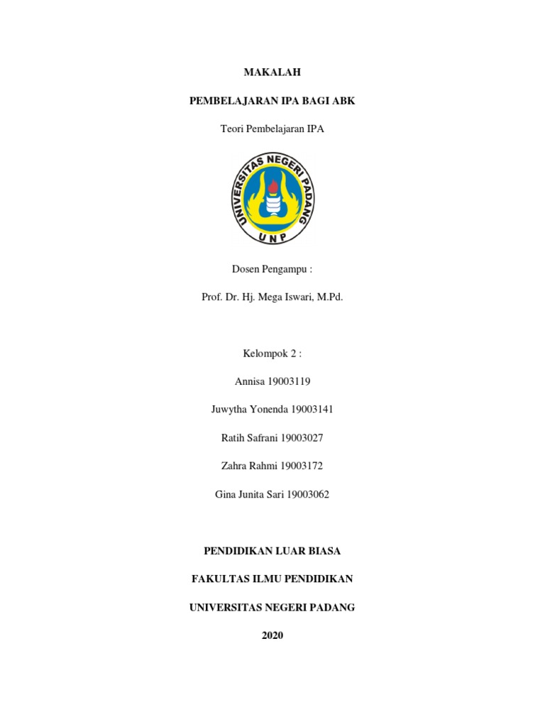Makalah Kel 2 - Pembelajaran Ipa Bagi Abk-1 | PDF