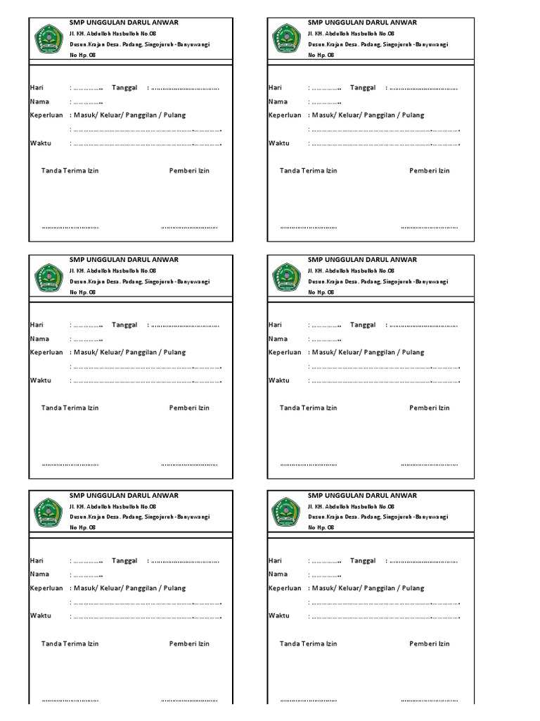 Kartu Izin Keluar Masuk | PDF | Karier & Perkembangan | Hukum