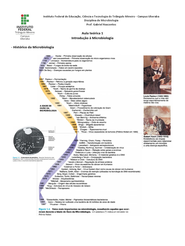 Apostila Aula 1 - Introdução À Microbiologia | PDF | Fungo | Microrganismo