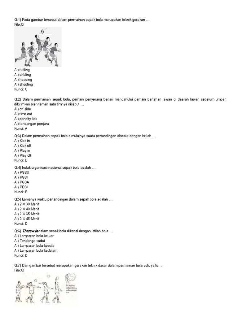 Soal Penjas US 2021 Oke | PDF