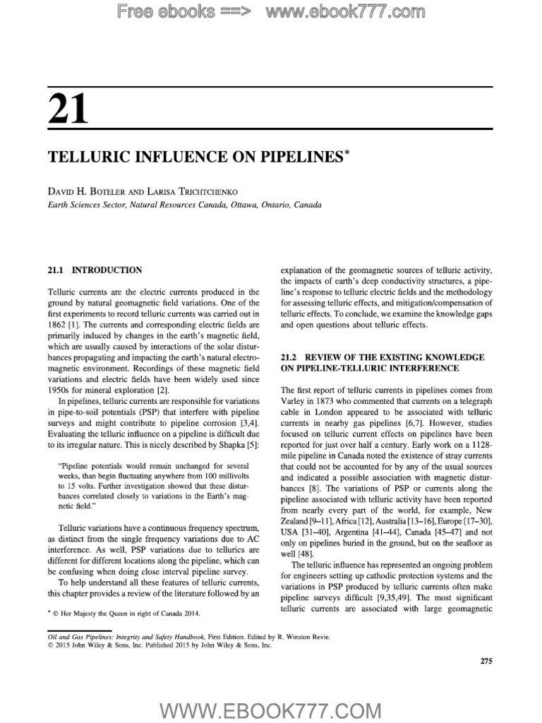 Telluric Influence On Pipelines | PDF