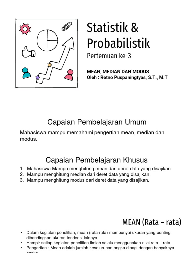 Statistik Dan Probabilitas 3 (Mean, Median, Modus, Range, IQR) | PDF | Karier & Perkembangan