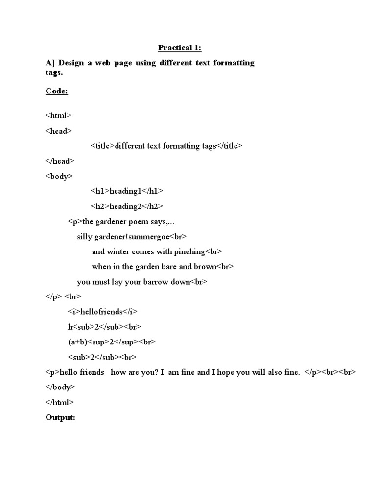 Web Programming Practical (Final - Print) | PDF