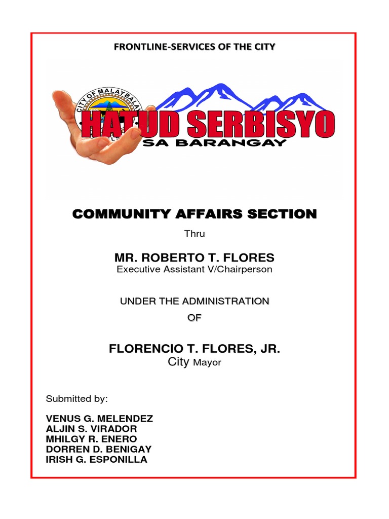 Hatud Serbisyo Sa Barangay Accomplishment Report | PDF