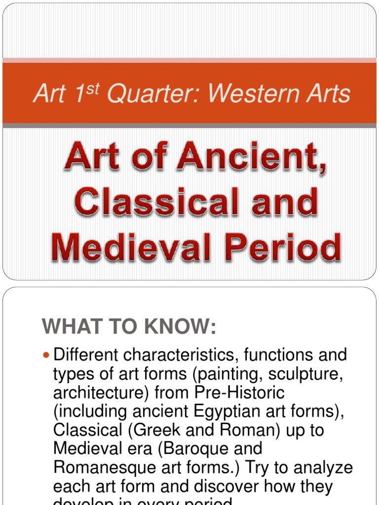 Overview of Western Art Eras | PDF | Paintings | Mosaic