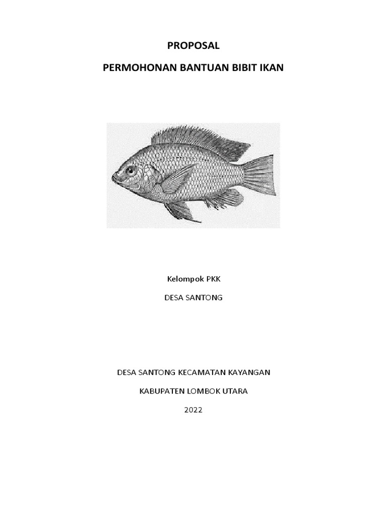 Proposal Bibit Ikan | PDF