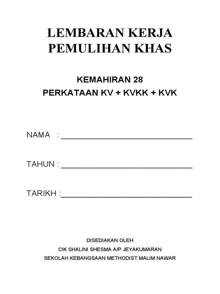 Kemahiran 28 (KV KVKK KVK) | PDF