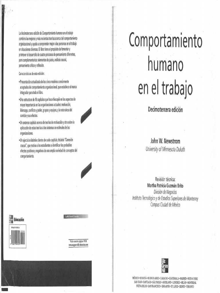 Newstrom. Comportamiento Humano en El Trabajo | PDF