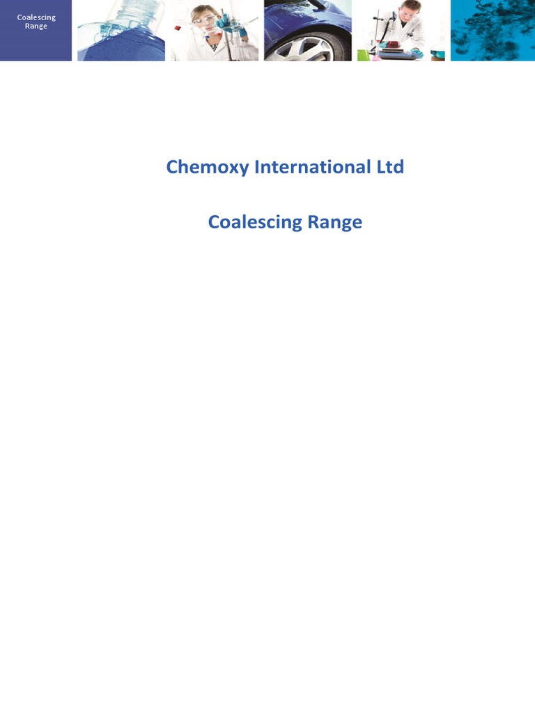 Chemoxy International LTD Coalescing Range | PDF | Paint | Water