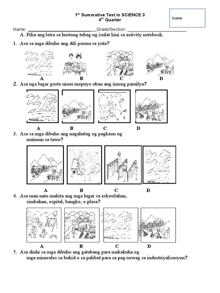 1st Summative Test in SCIENCE 3 | PDF
