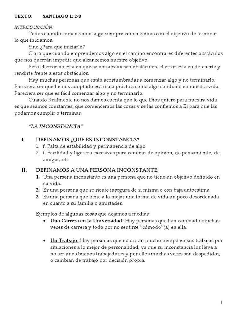 Tema La Inconstancia | PDF