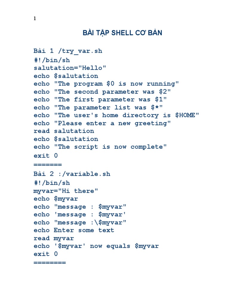 Basic Shell Scripting Exercises | PDF | System Software | Software Development