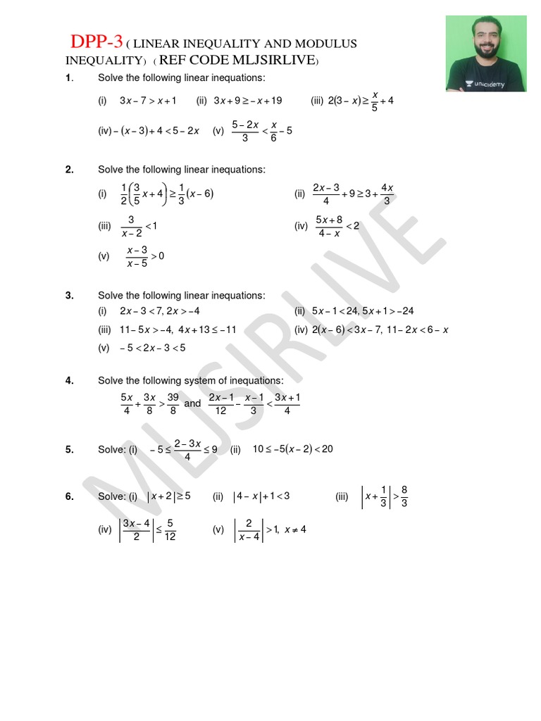 Inequality Modulus and Linear Mix by Lucky | PDF | Differential ...