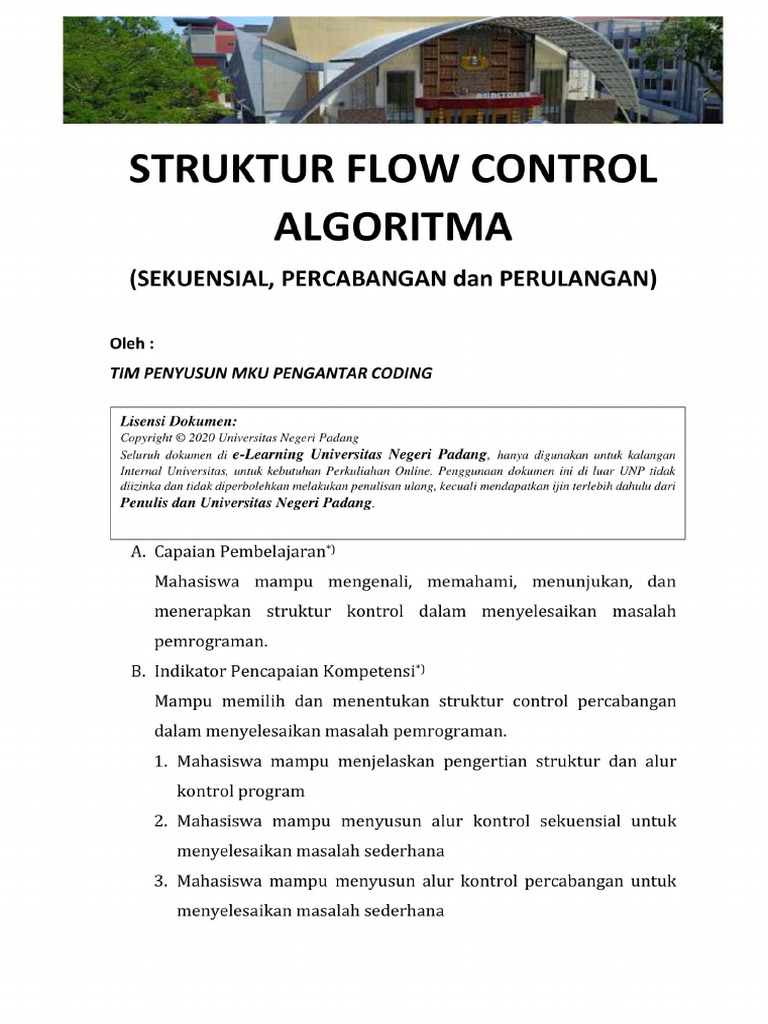 Modul 4 - Struktur Flow Control Algoritma | PDF